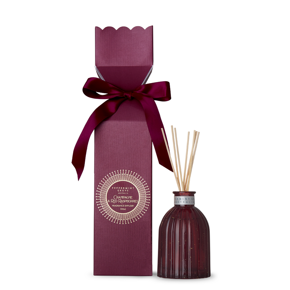 Champagne & Red Raspberries Mini Diffuser Bon-Bon 100ml | Peppermint Grove