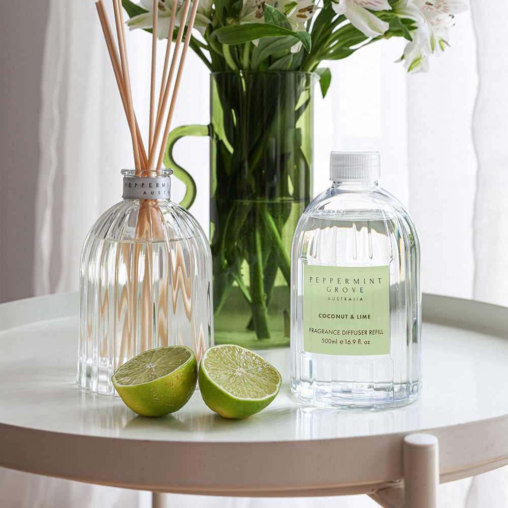 Coconut & Lime Diffuser Refill 500ml | Peppermint Grove