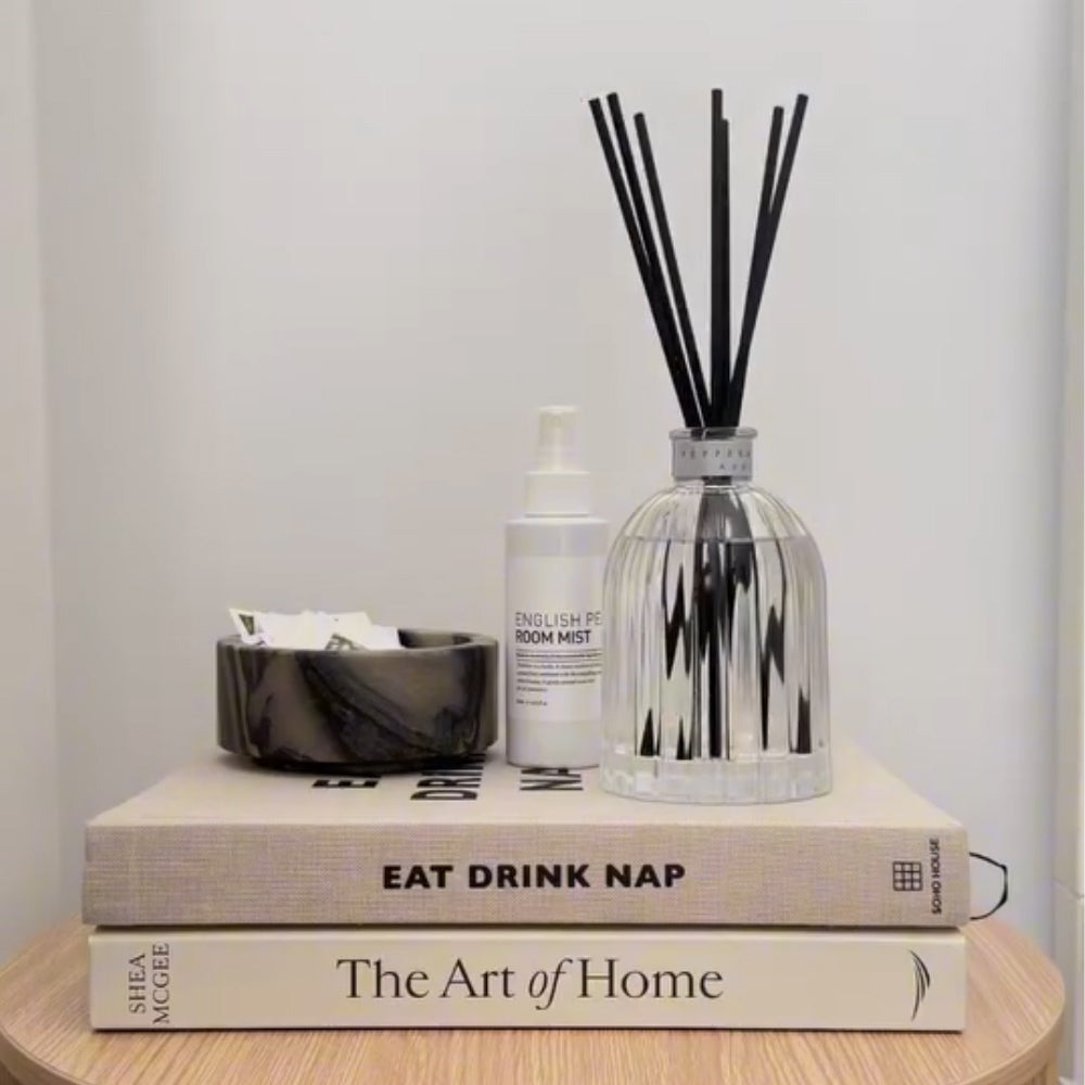 Large Black Diffuser Reeds 350ml | Peppermint Grove