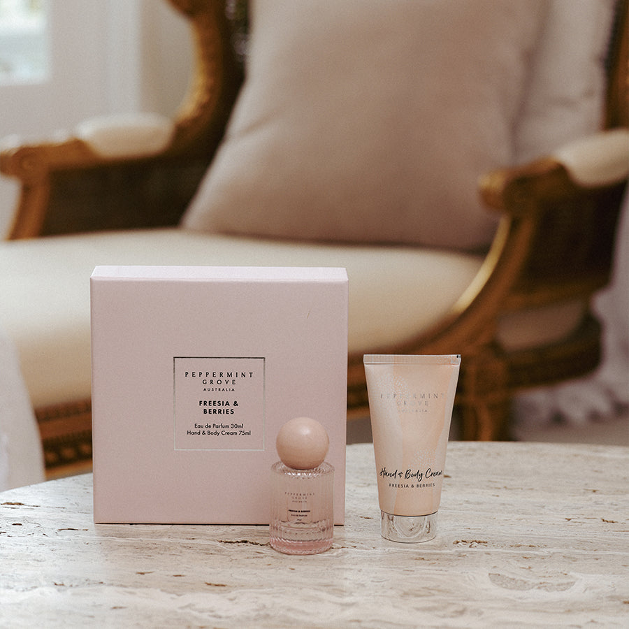 Freesia & Berries Eau de Parfum & Hand & Body Cream Gift Set ...