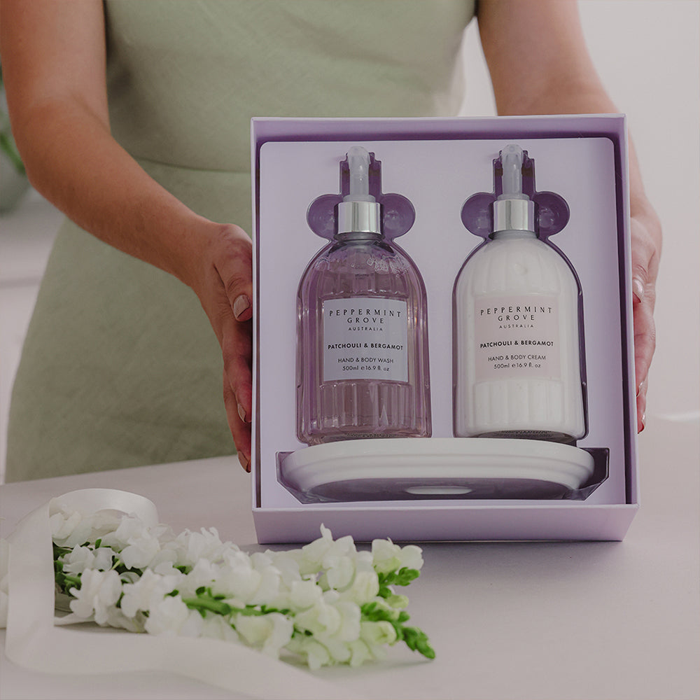 Patchouli & Bergamot Hand Care Gift Set | Peppermint Grove