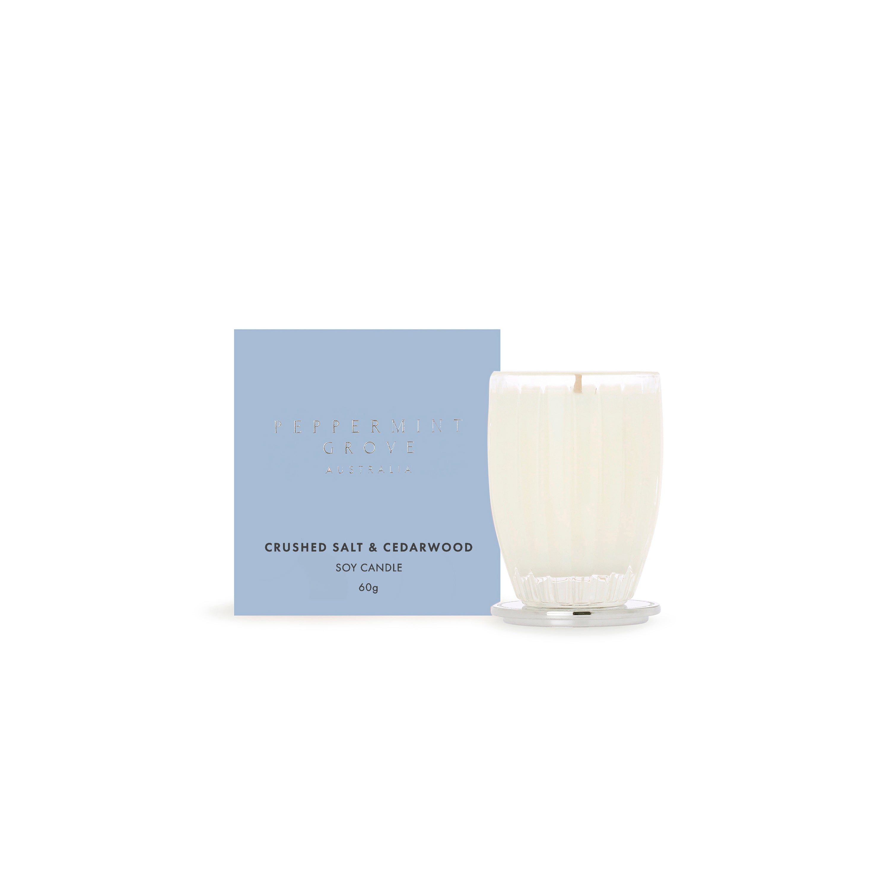 Crushed Salt & Cedarwood Soy Candle 60g | Peppermint Grove